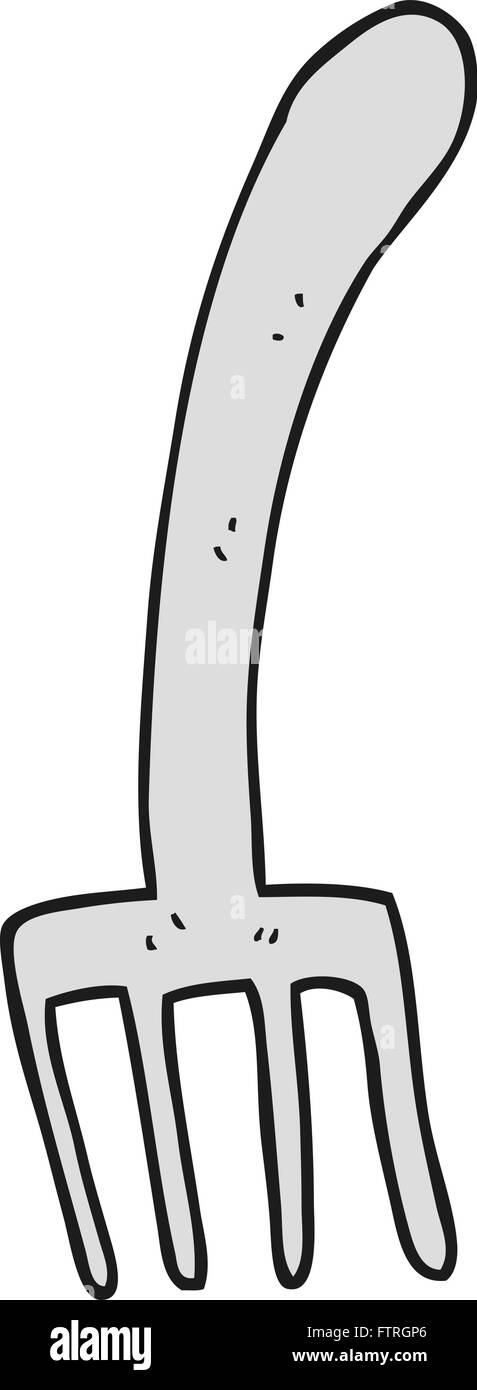 freehand drawn cartoon fork Stock Vector Image & Art - Alamy