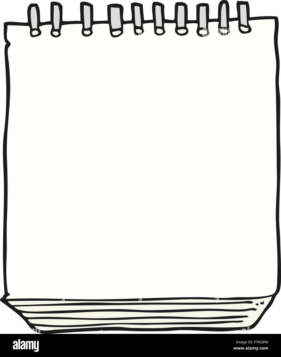 freehand drawn cartoon notepad Stock Vector Image & Art - Alamy