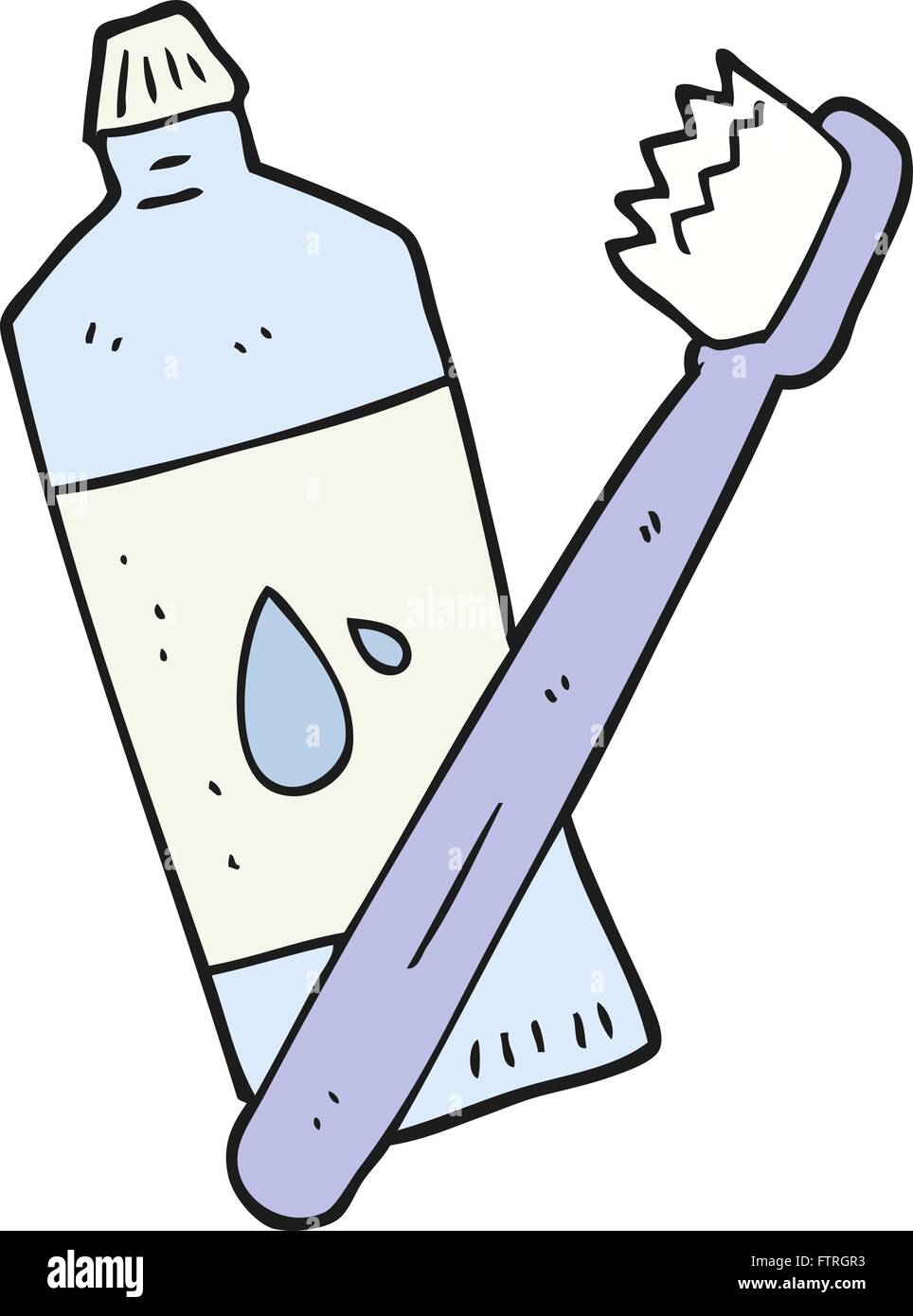 freehand drawn cartoon toothbrush Stock Vector Image & Art - Alamy