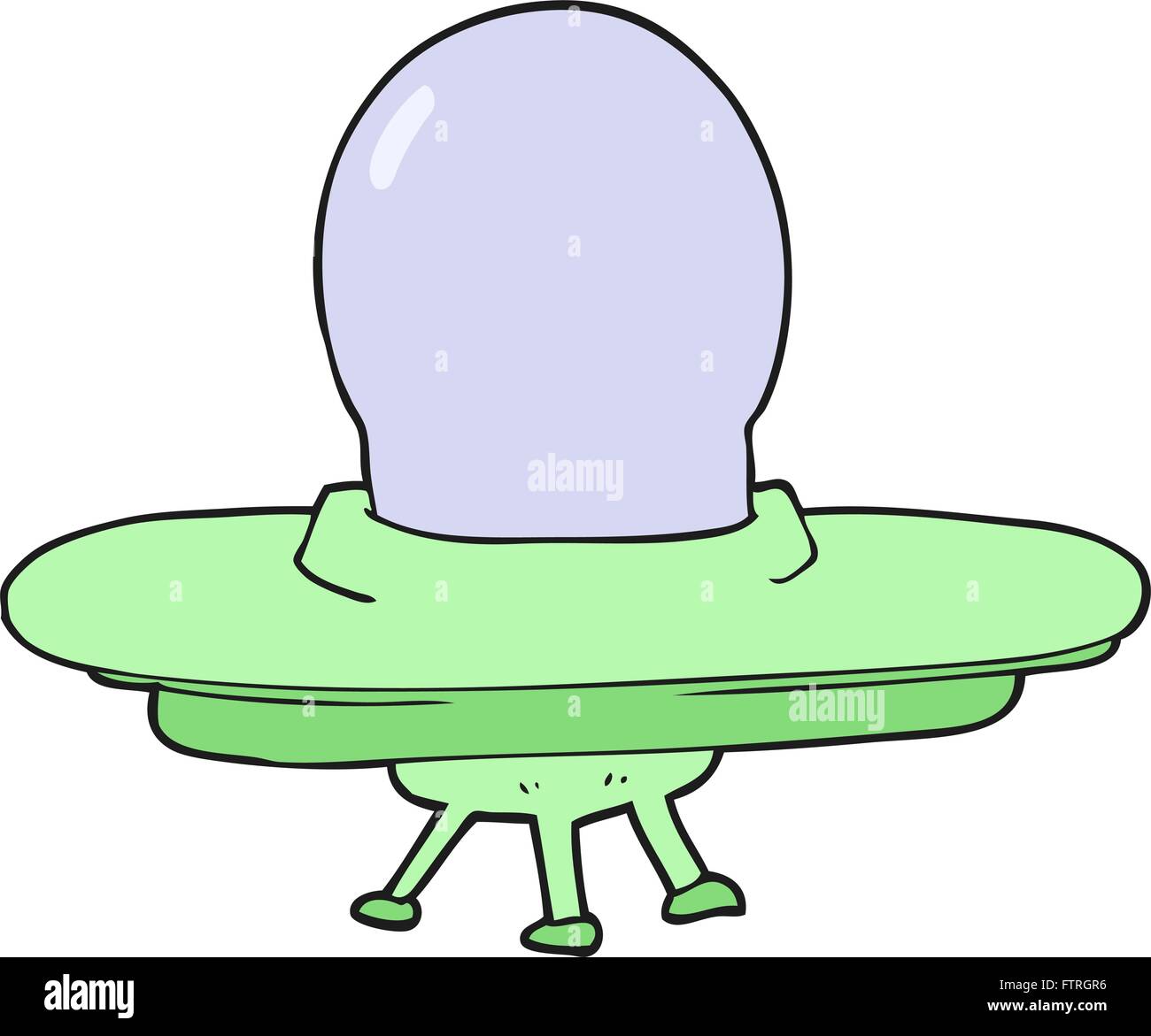 freehand drawn cartoon flying saucer Stock Vector Image & Art - Alamy