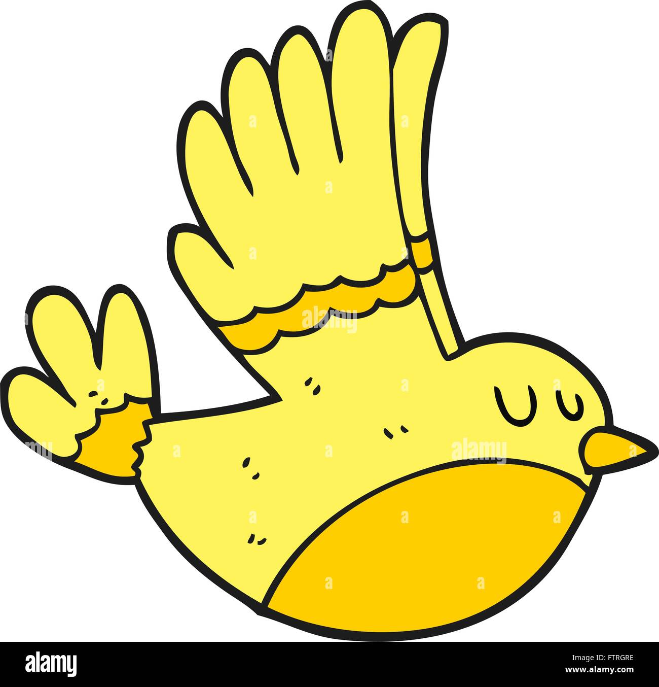 freehand drawn cartoon flying bird Stock Vector Image & Art - Alamy