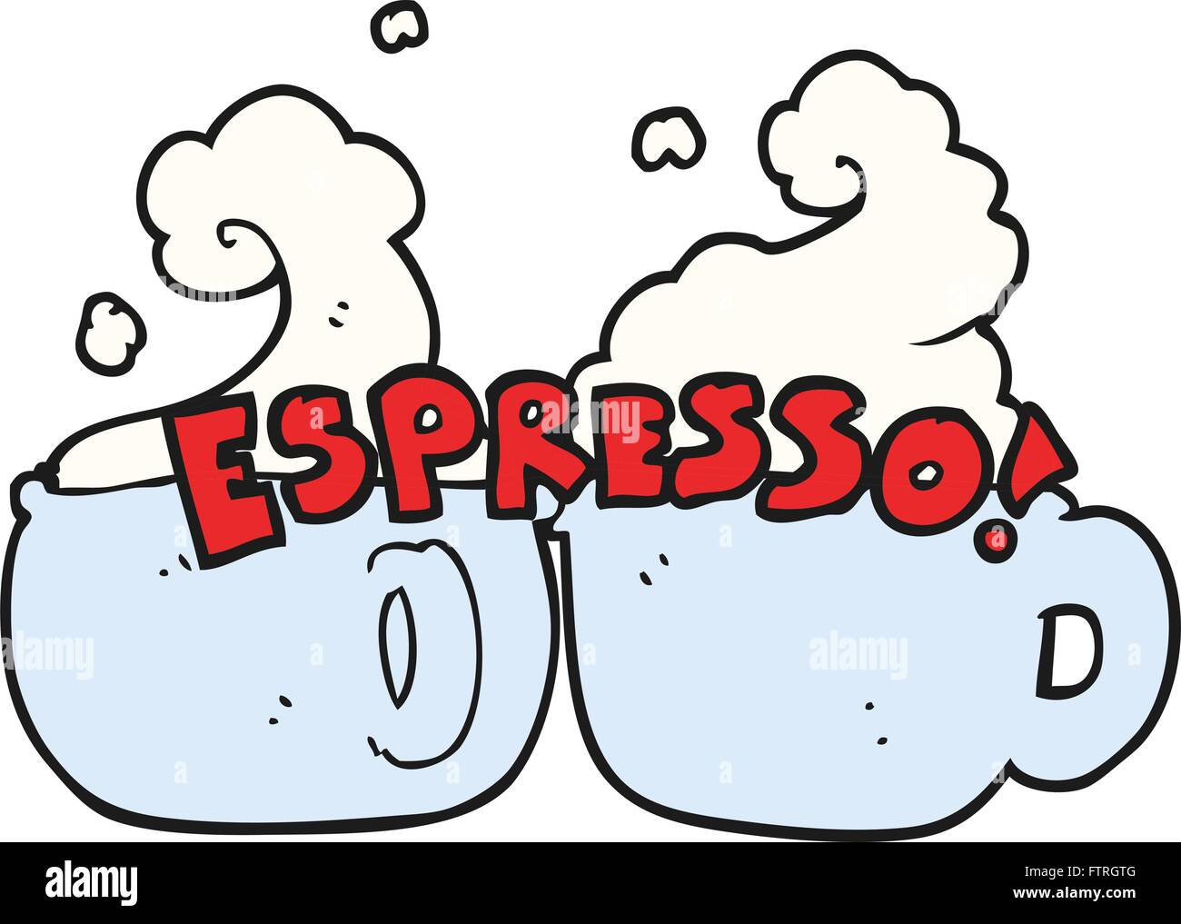 freehand drawn cartoon espresso Stock Vector Image & Art - Alamy