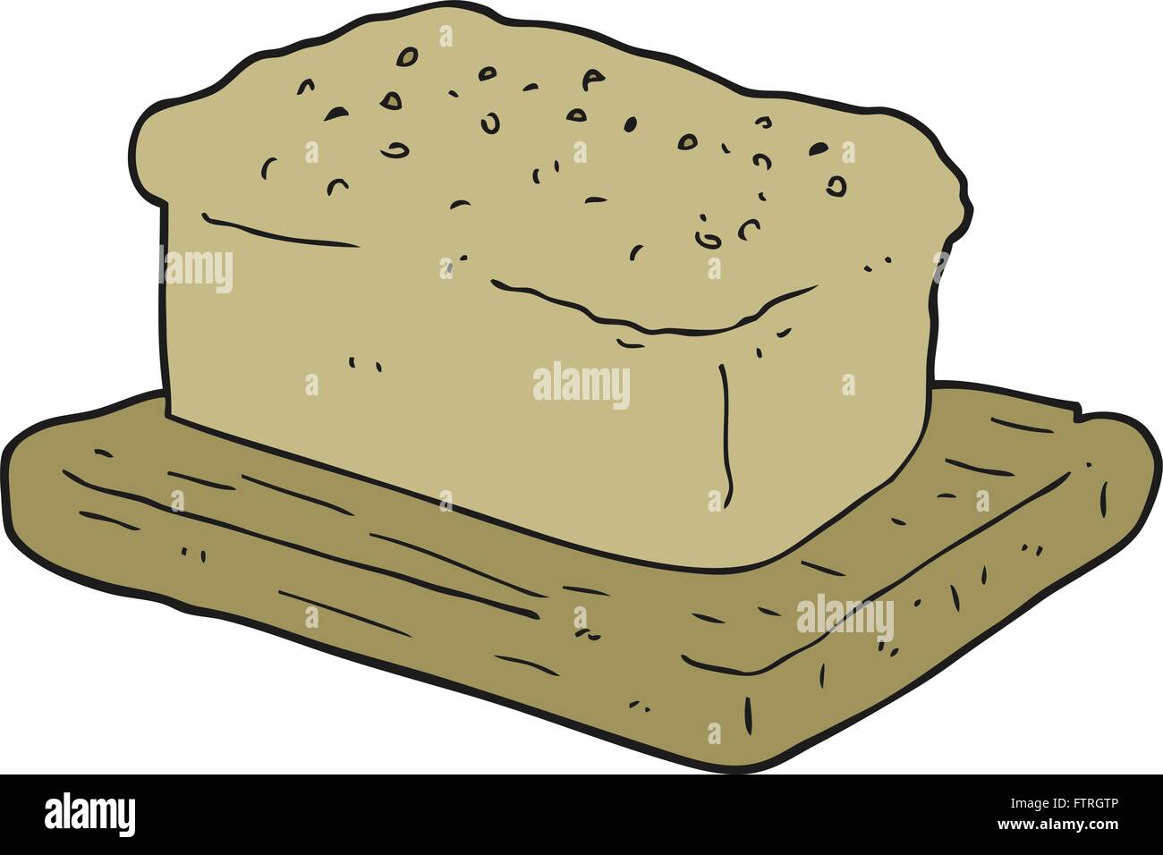 freehand drawn cartoon loaf of bread Stock Vector Image & Art - Alamy