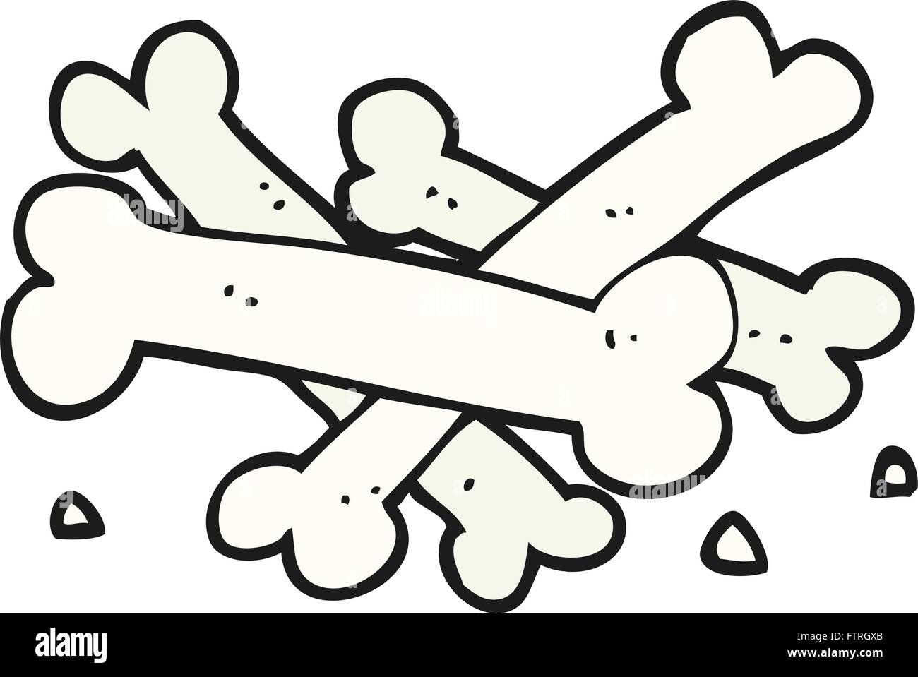 freehand drawn cartoon pile of bones Stock Vector Image & Art - Alamy