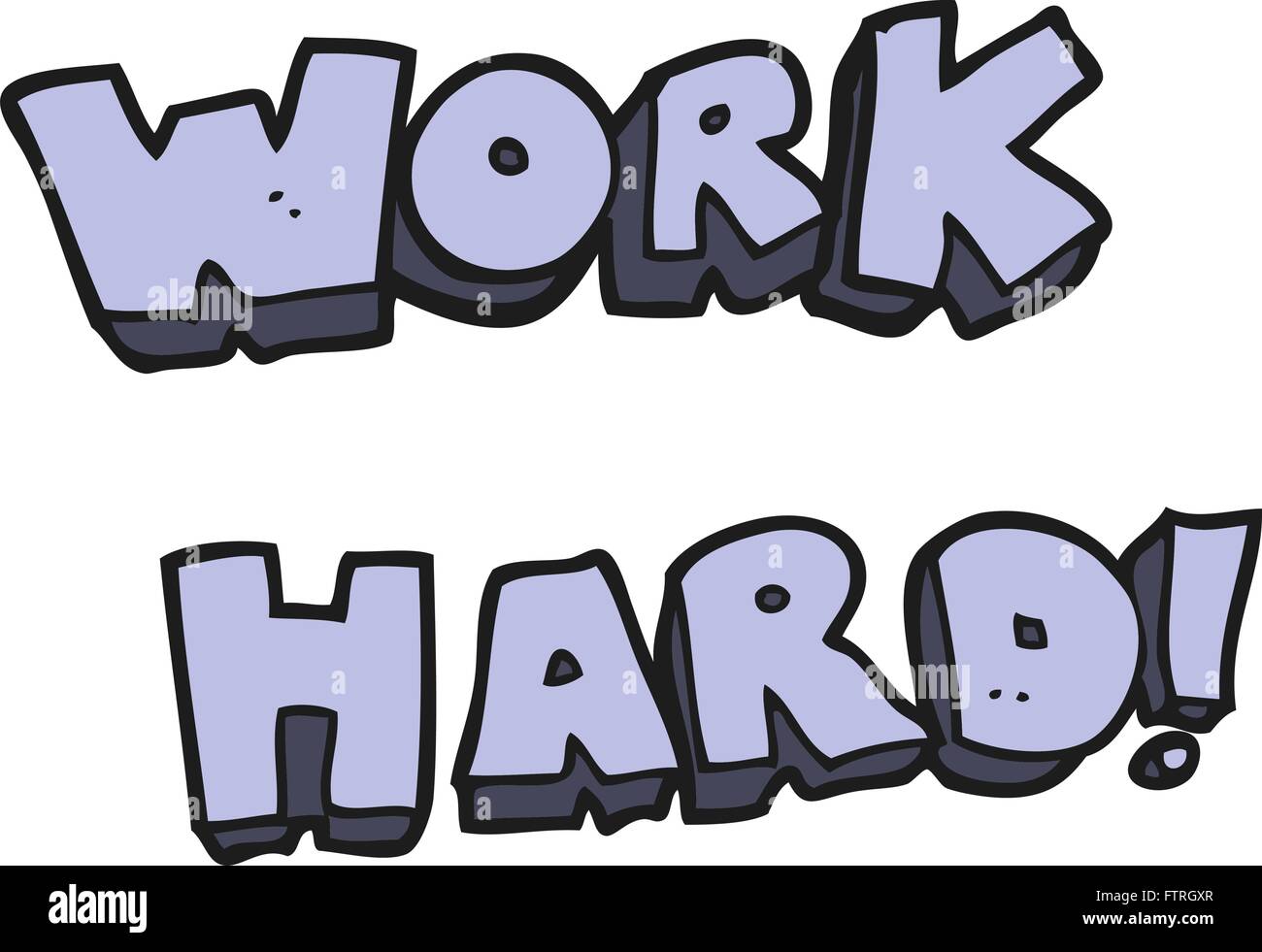 freehand drawn cartoon work hard symbol Stock Vector Image & Art - Alamy