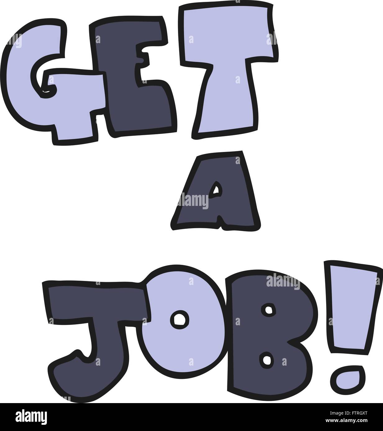 freehand drawn cartoon Get A Job symbol Stock Vector Image & Art - Alamy