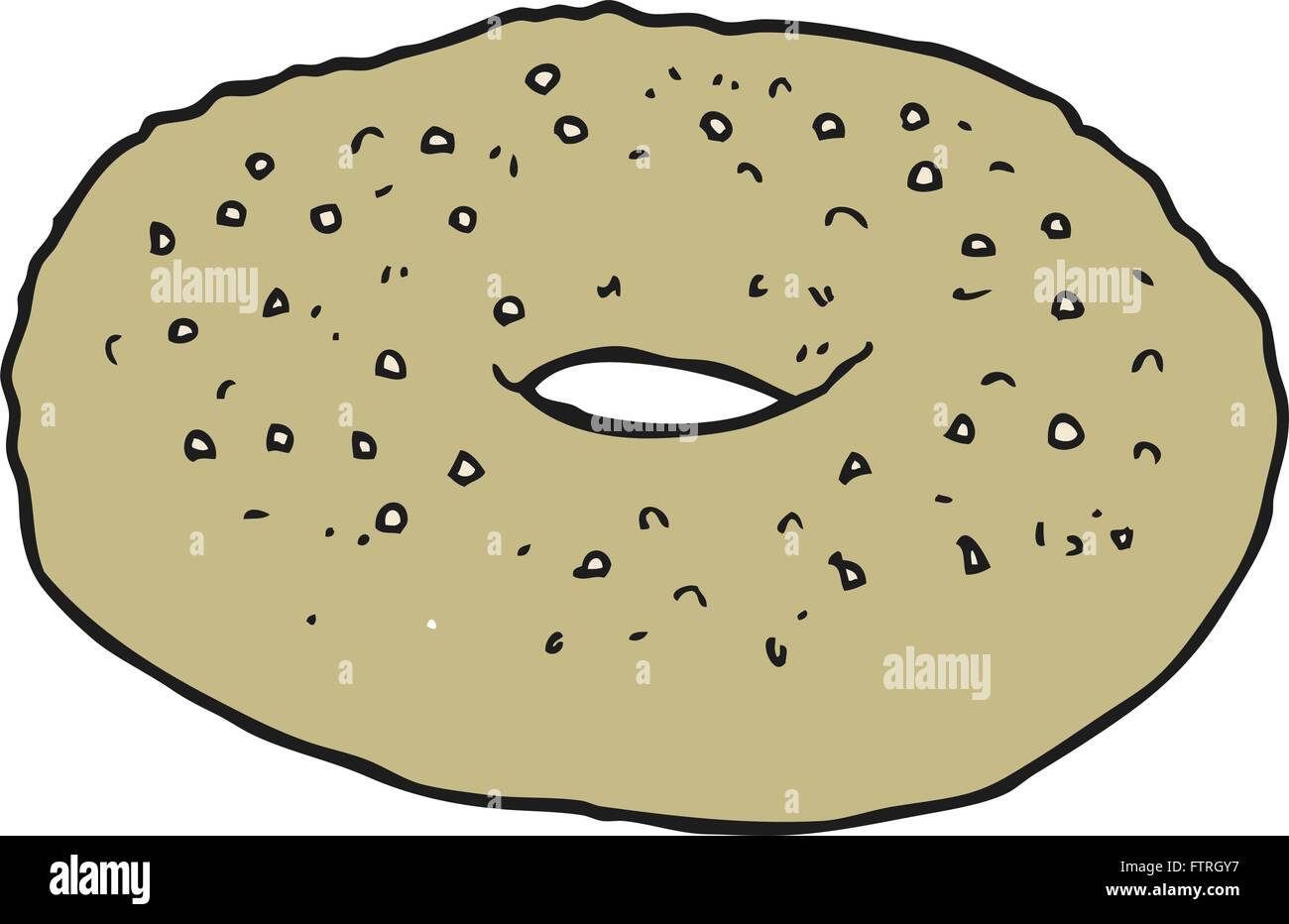 freehand drawn cartoon bagel Stock Vector Image & Art - Alamy