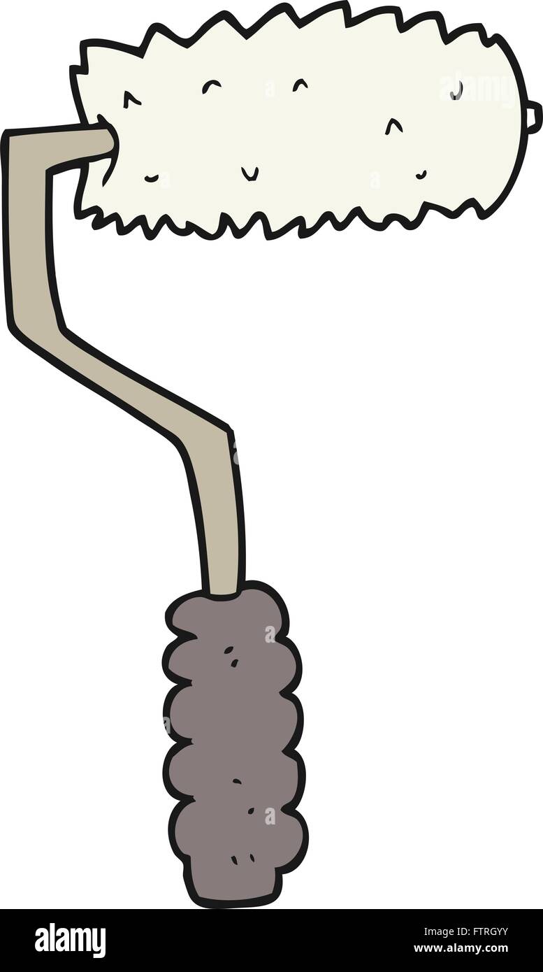 freehand drawn cartoon paint roller Stock Vector Image & Art - Alamy
