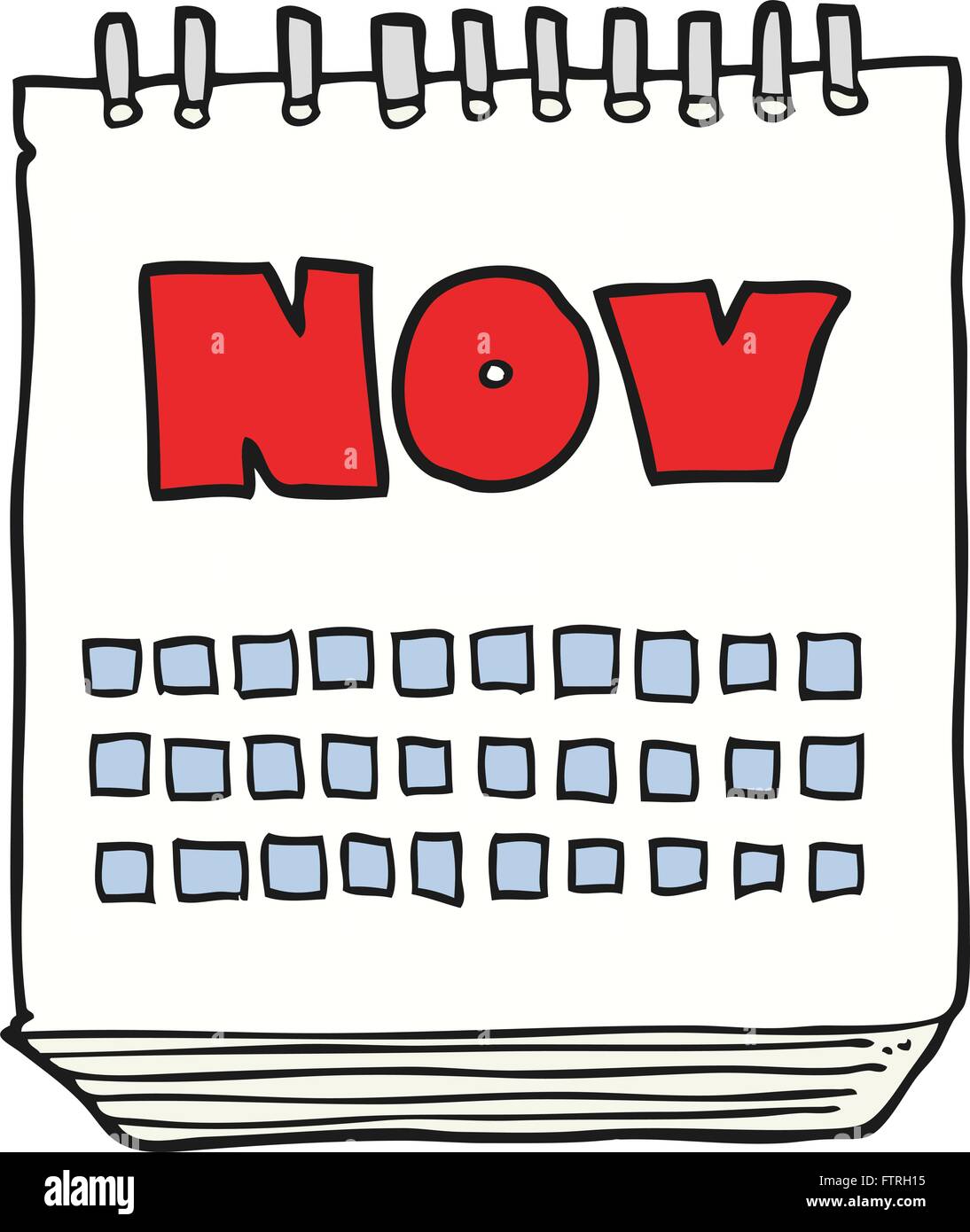 Freehand drawn cartoon calendar showing hi-res stock photography and ...