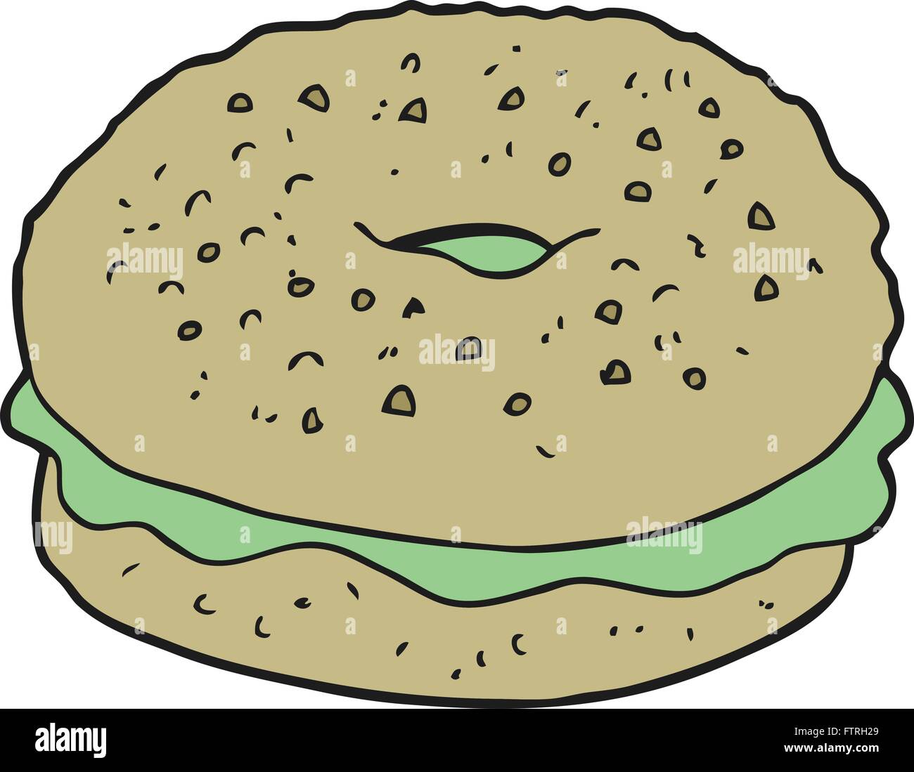 freehand drawn cartoon bagel Stock Vector Image & Art - Alamy