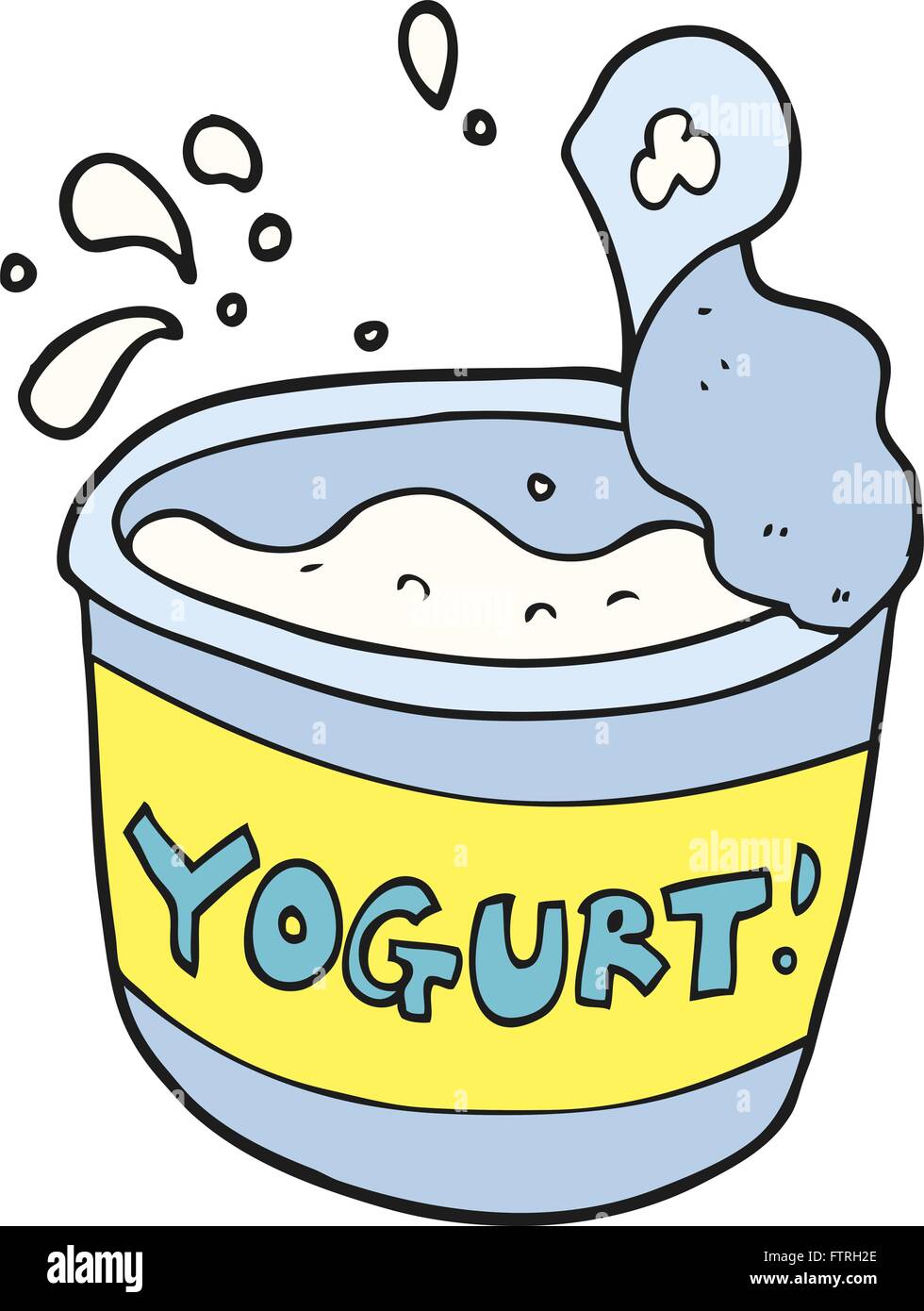 freehand drawn cartoon yogurt Stock Vector Image & Art - Alamy