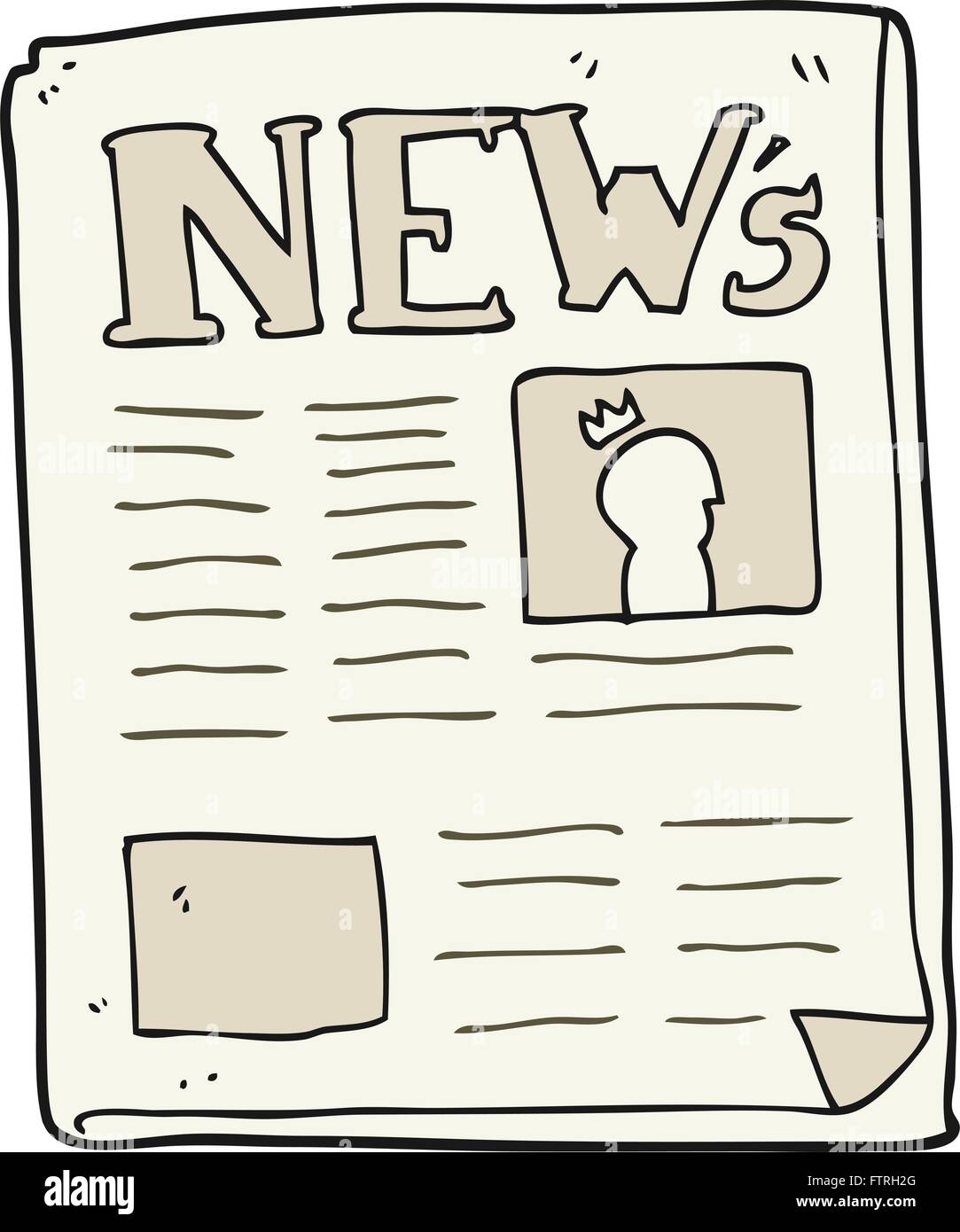 Newspaper hand drawn clipart hi-res stock photography and images - Alamy