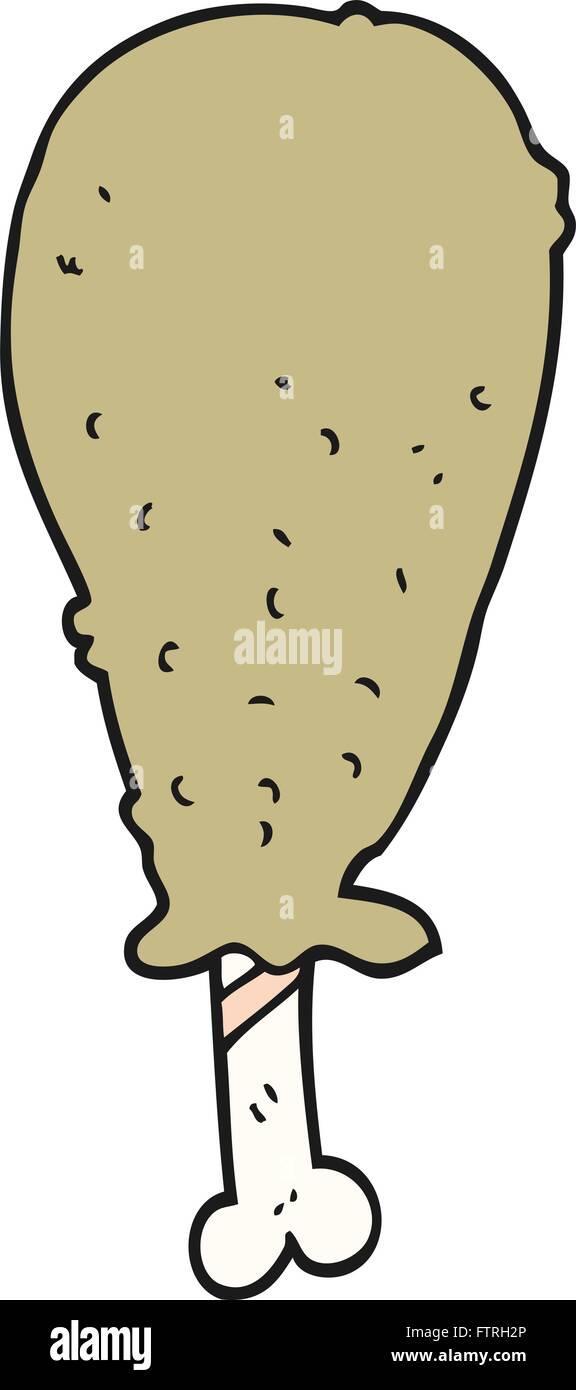freehand drawn cartoon chicken leg Stock Vector Image & Art - Alamy
