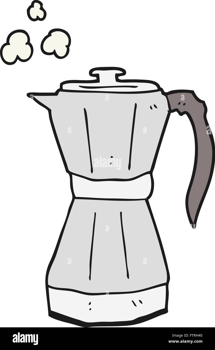 freehand drawn cartoon stovetop espresso maker Stock Vector Image & Art ...