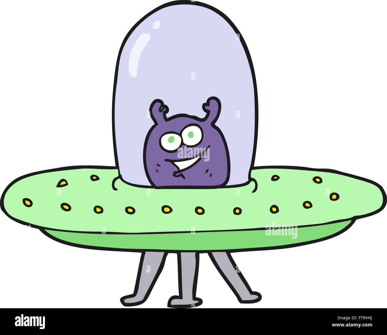 freehand drawn cartoon space alien Stock Vector Image & Art - Alamy