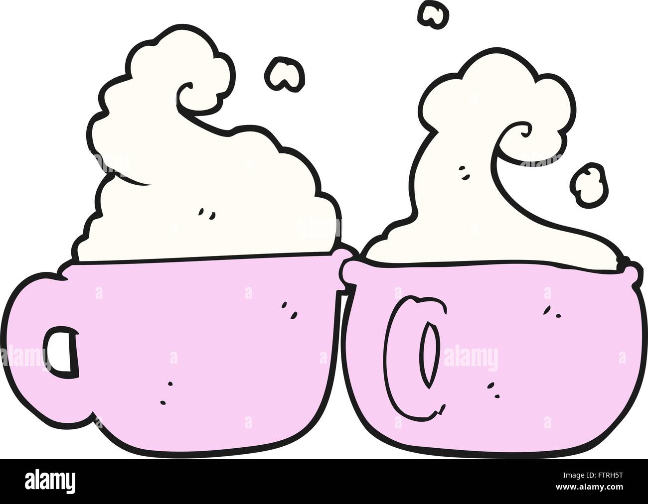 freehand drawn cartoon coffee cups Stock Vector Image & Art - Alamy
