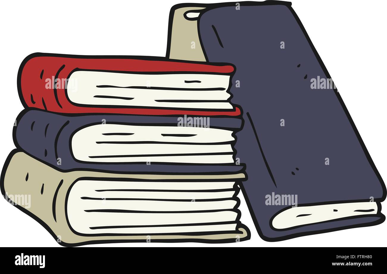 freehand drawn cartoon stack of books Stock Vector Image & Art - Alamy