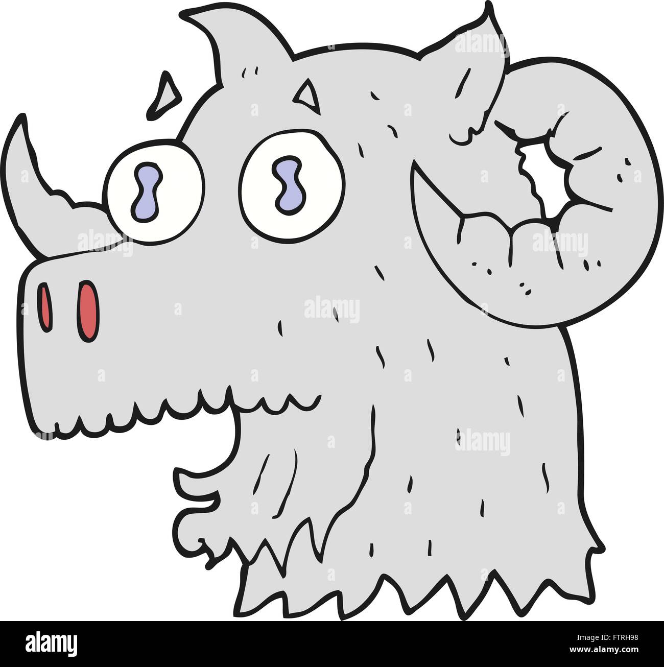 freehand drawn cartoon ram head Stock Vector Image & Art - Alamy