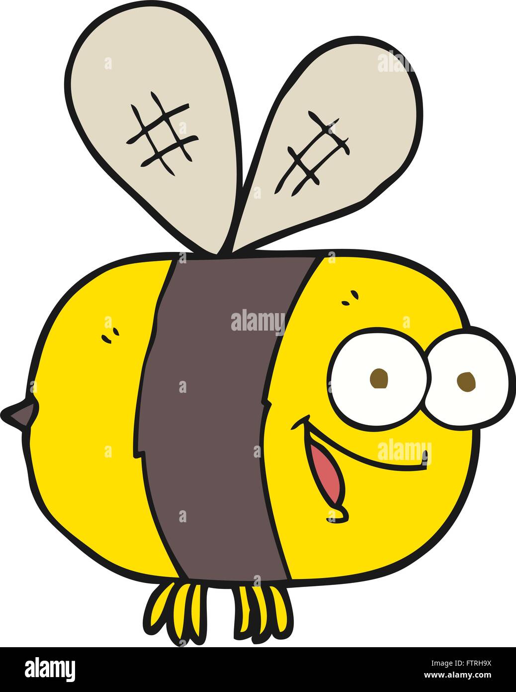 freehand drawn cartoon bee Stock Vector Image & Art - Alamy