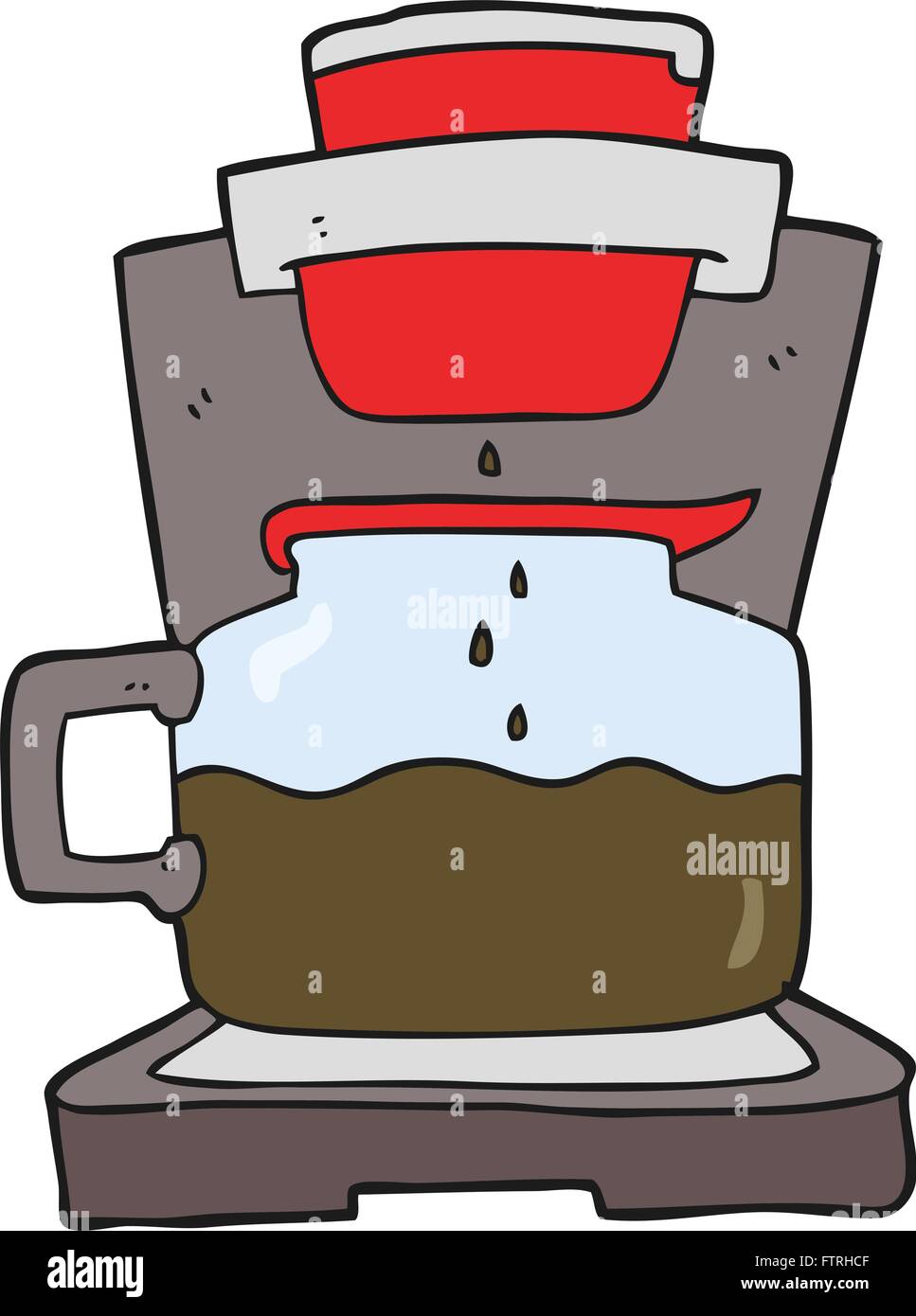 freehand drawn cartoon coffee maker Stock Vector Image & Art - Alamy