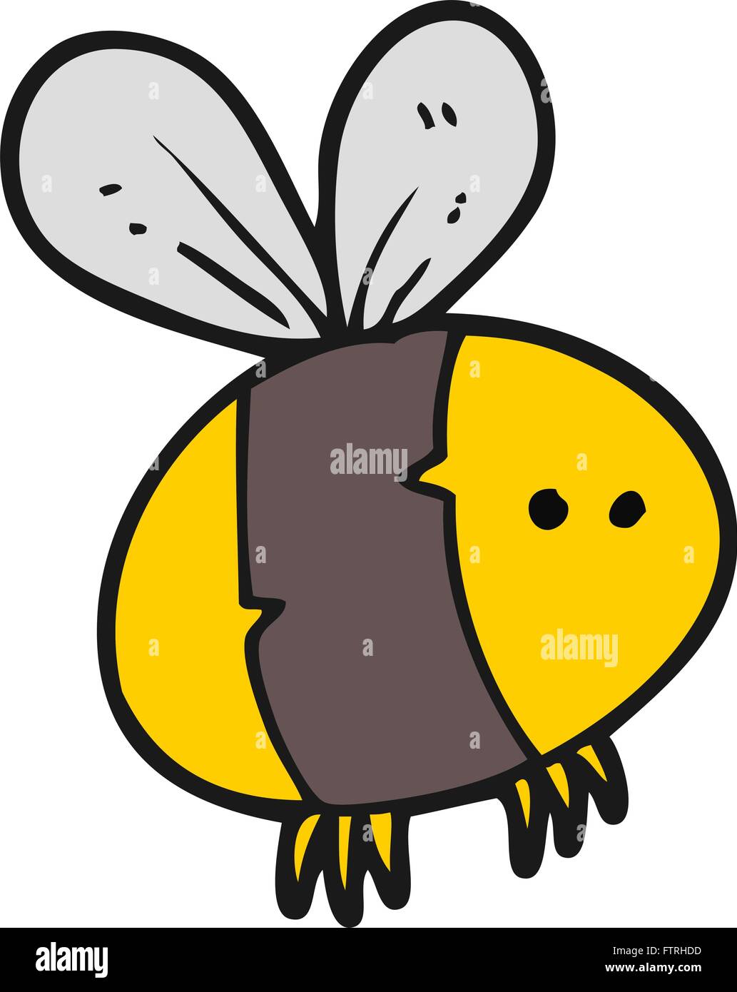 freehand drawn cartoon bee Stock Vector Image & Art - Alamy