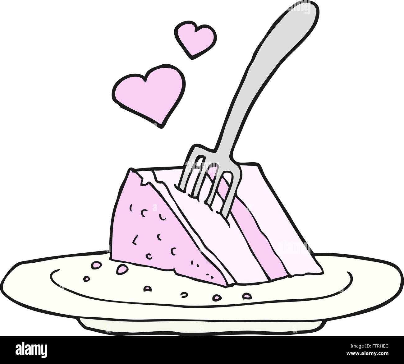 freehand drawn cartoon lovely cake Stock Vector Image & Art - Alamy