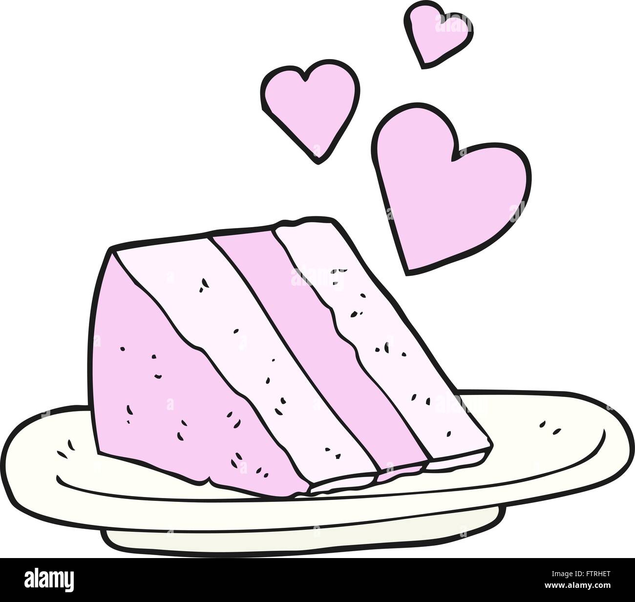 freehand drawn cartoon lovely cake Stock Vector Image & Art - Alamy
