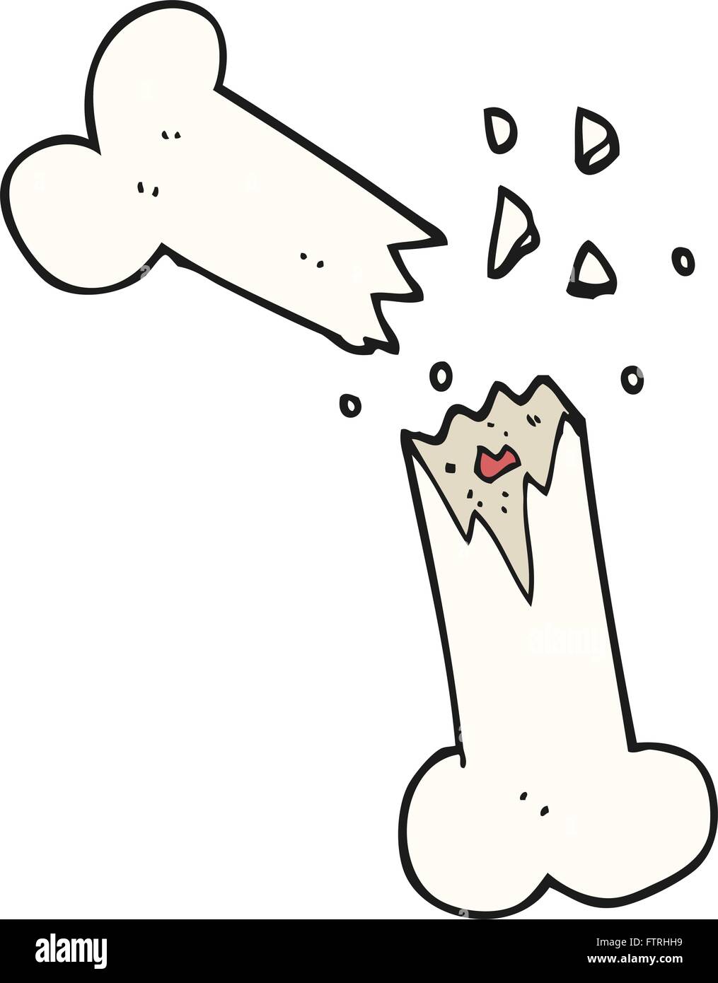 freehand drawn cartoon broken bone Stock Vector Image & Art - Alamy