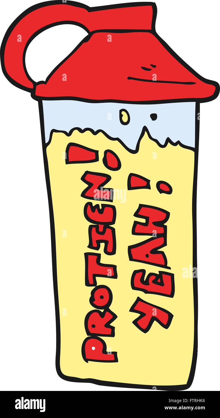 freehand drawn cartoon protein shake Stock Vector Image & Art - Alamy