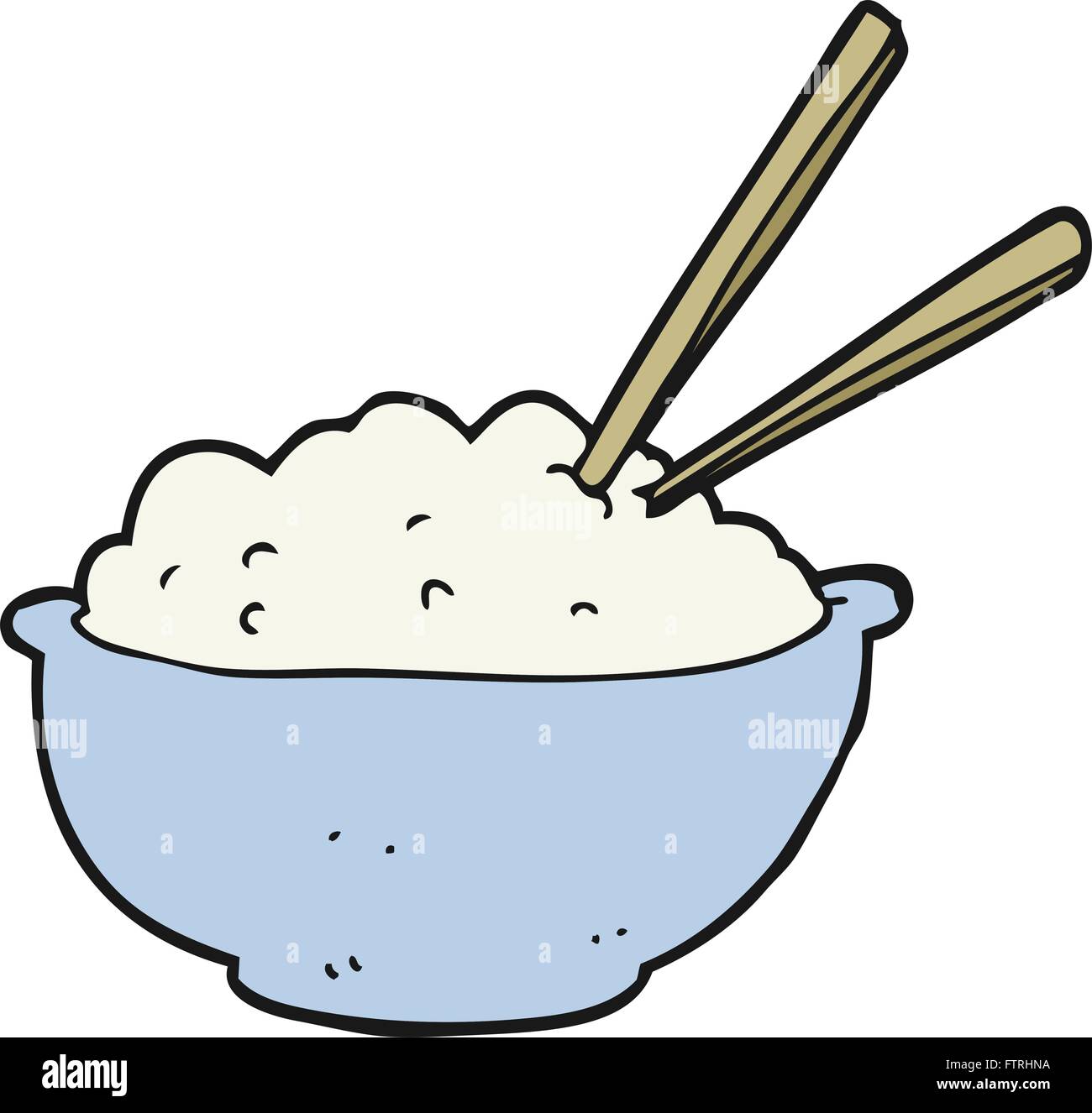 freehand drawn cartoon bowl of rice Stock Vector Image & Art - Alamy
