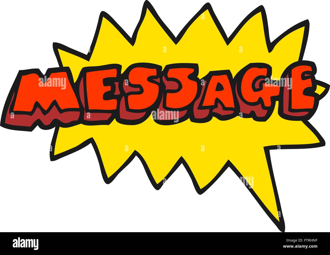 freehand drawn cartoon message text Stock Vector Image & Art - Alamy
