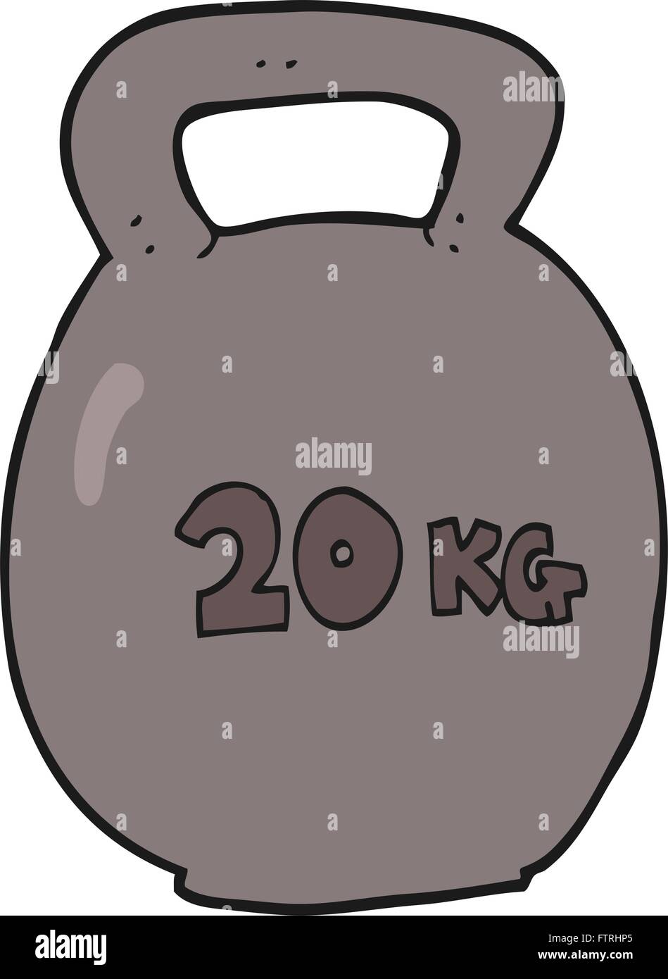 freehand drawn cartoon 20kg kettle bell Stock Vector Image & Art - Alamy