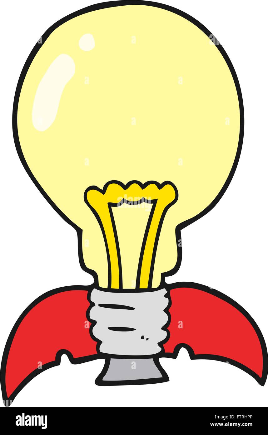freehand drawn cartoon lightbulb rocket ship Stock Vector Image & Art ...