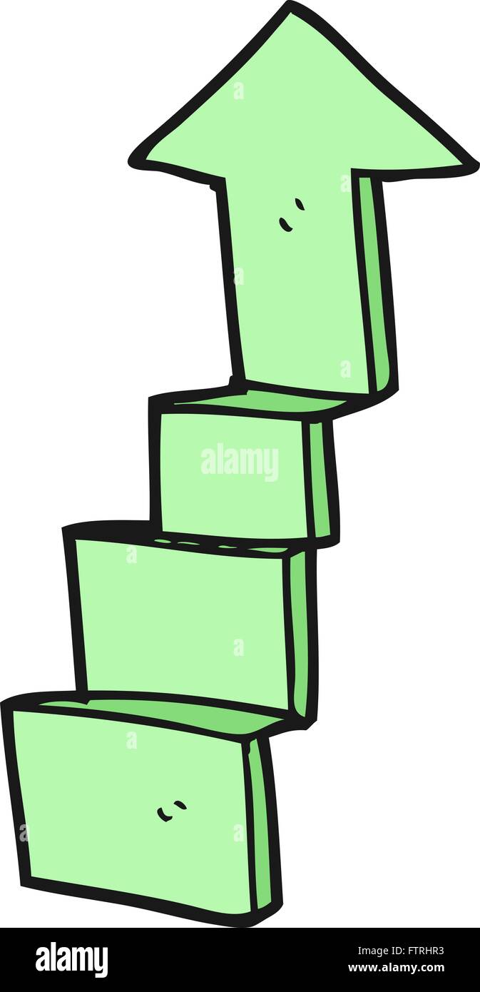 freehand drawn cartoon stepping up arrow Stock Vector Image & Art - Alamy