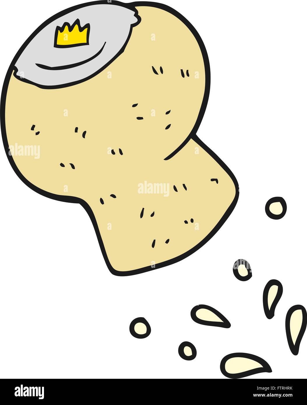 freehand drawn cartoon champagne cork Stock Vector Image & Art - Alamy