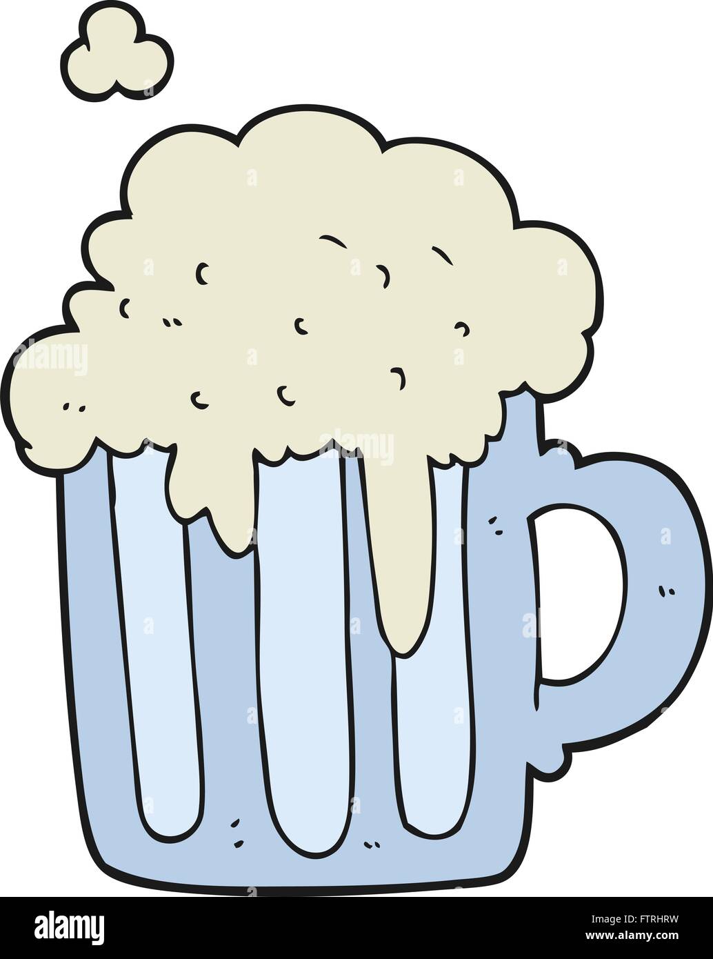 freehand drawn cartoon foamy beer Stock Vector Image & Art - Alamy