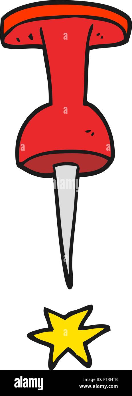 freehand drawn cartoon office tack Stock Vector Image & Art - Alamy