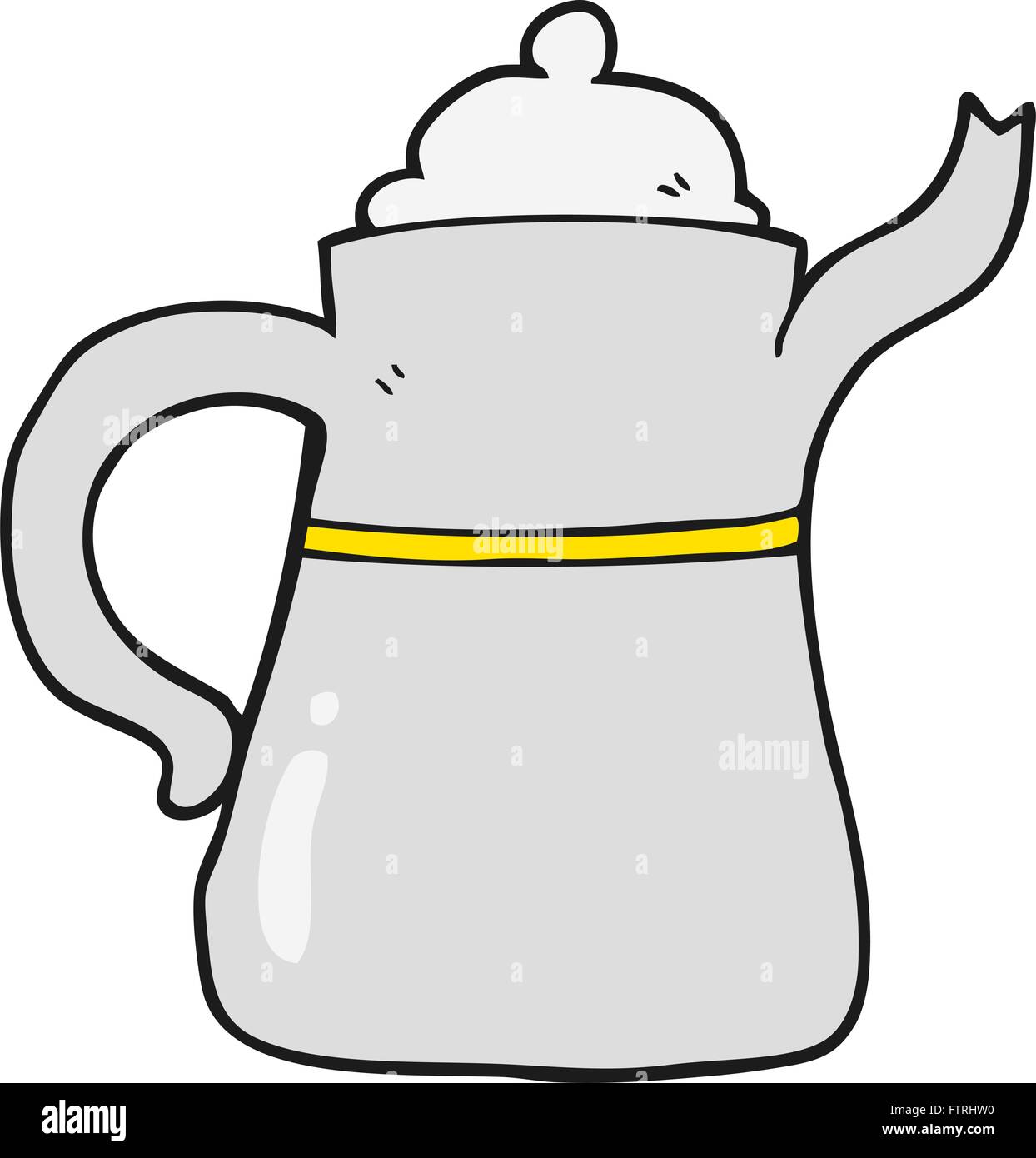 freehand drawn cartoon coffee pot Stock Vector Image & Art - Alamy