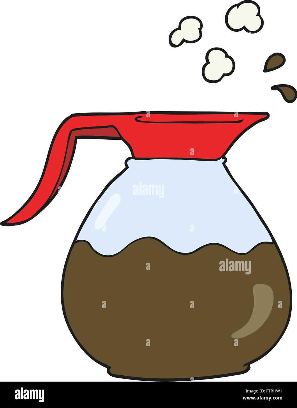 freehand drawn cartoon coffee jug Stock Vector Image & Art - Alamy