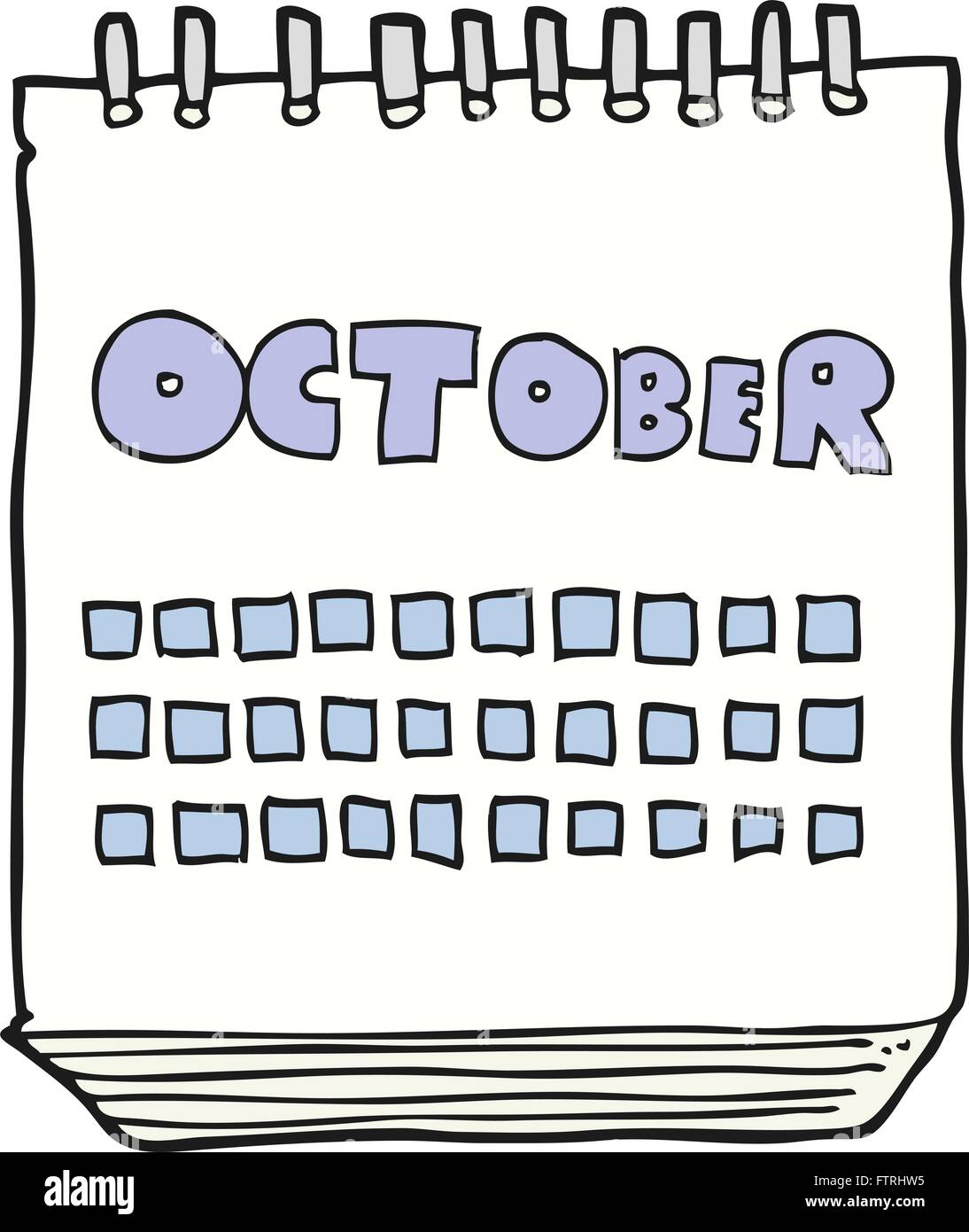 Clip Art October Calendar
