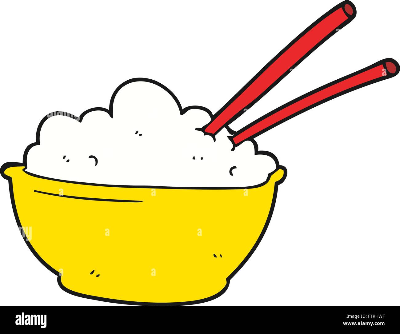 freehand drawn cartoon bowl of rice Stock Vector Image & Art - Alamy
