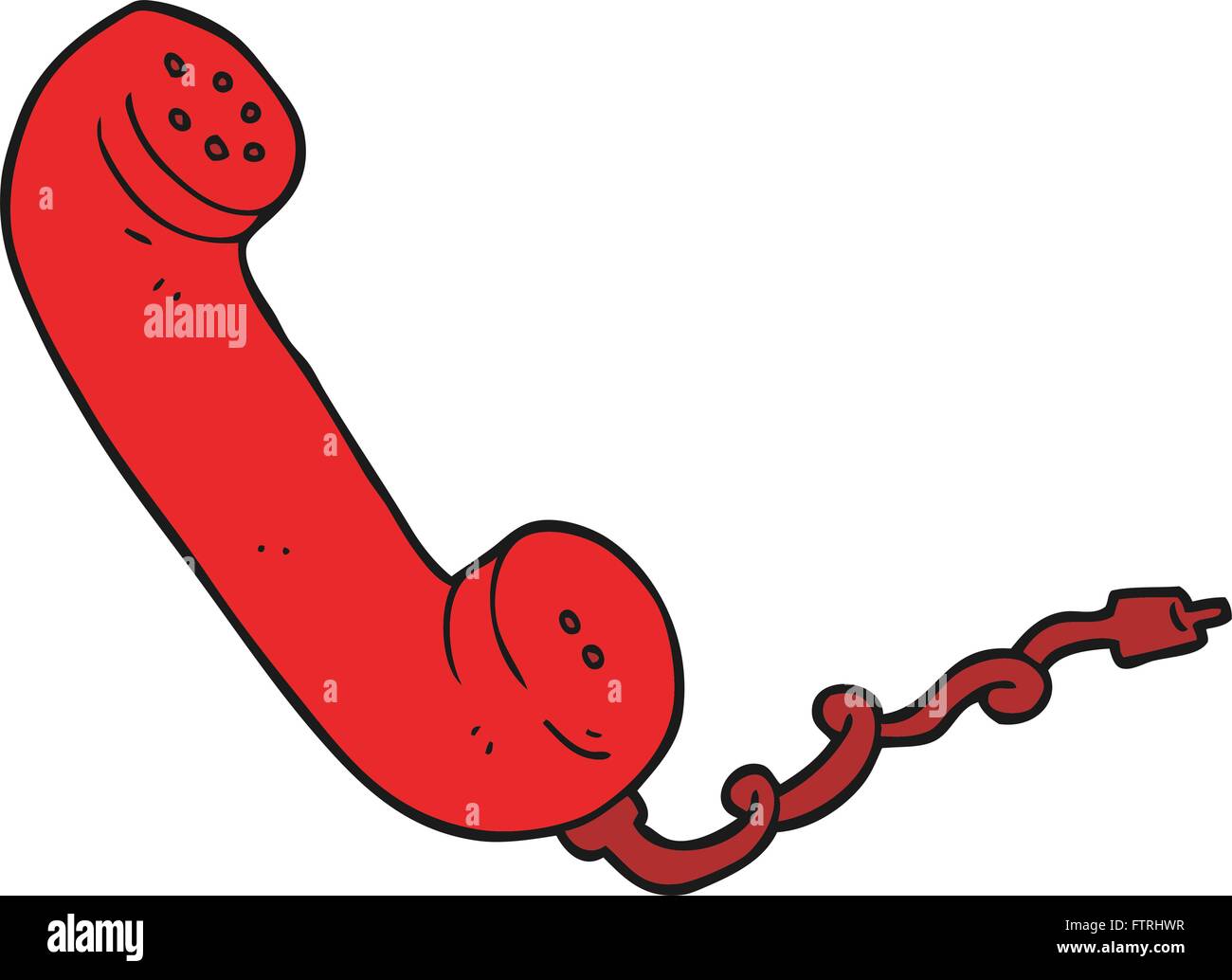 freehand drawn cartoon telephone receiver Stock Vector Image & Art - Alamy