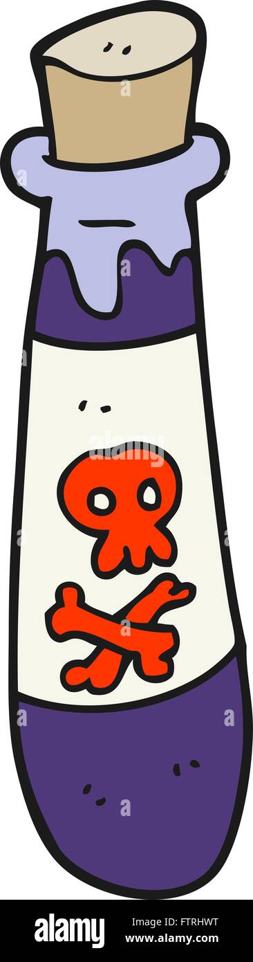 freehand drawn cartoon vial of poison Stock Vector Image & Art - Alamy