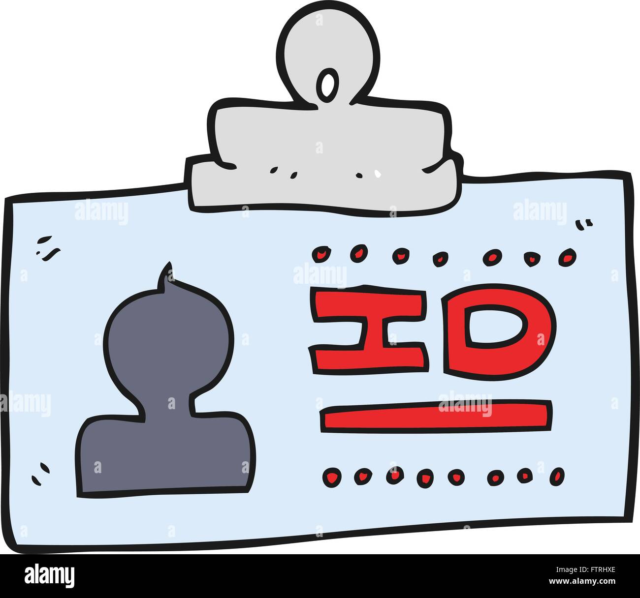 freehand drawn cartoon ID badge Stock Vector Image & Art - Alamy