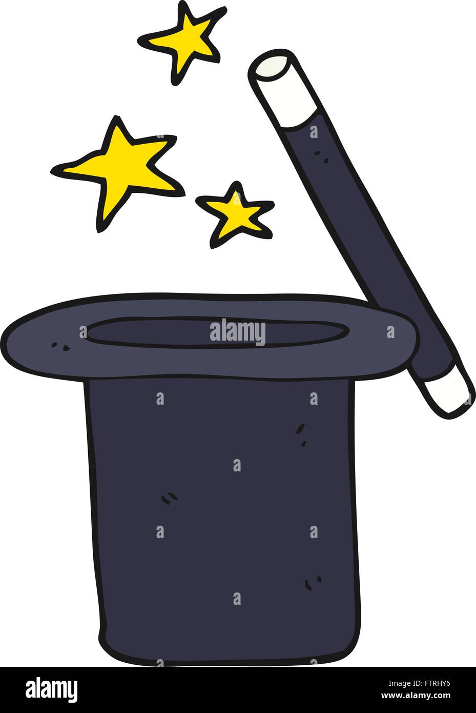 freehand drawn cartoon magician's top hat Stock Vector Image & Art - Alamy