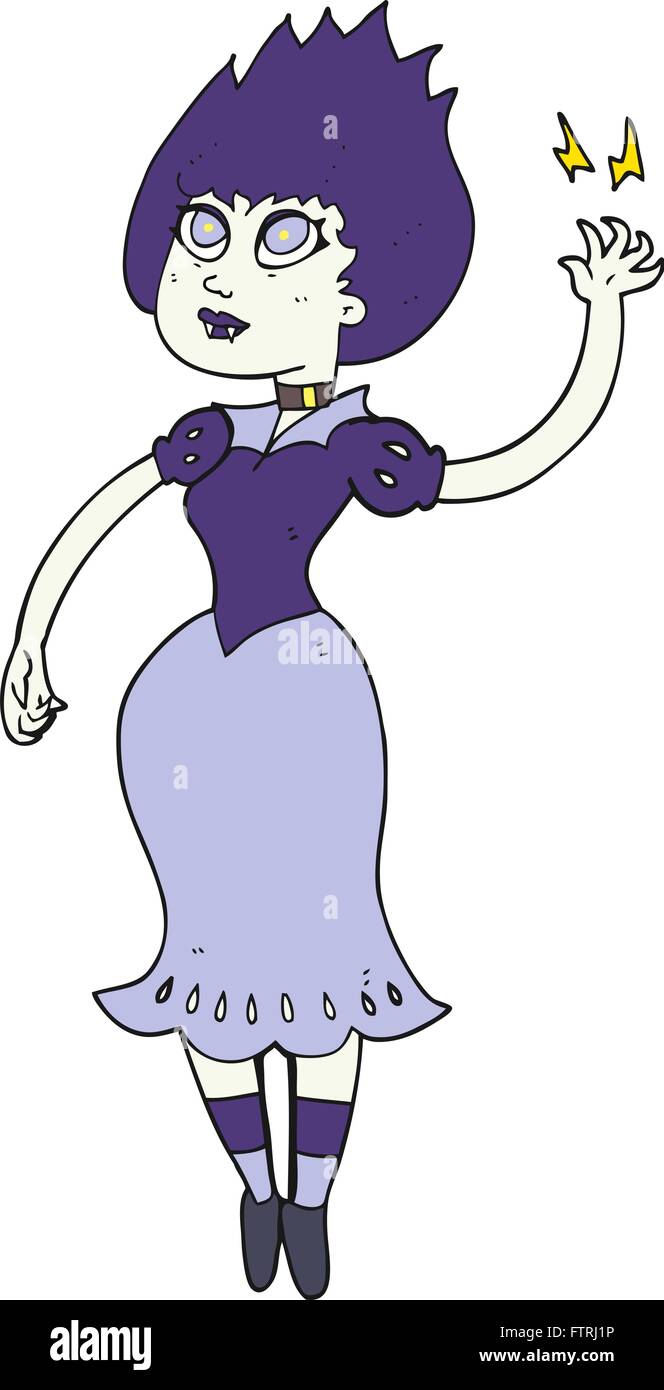 freehand drawn cartoon vampire girl Stock Vector Image & Art - Alamy