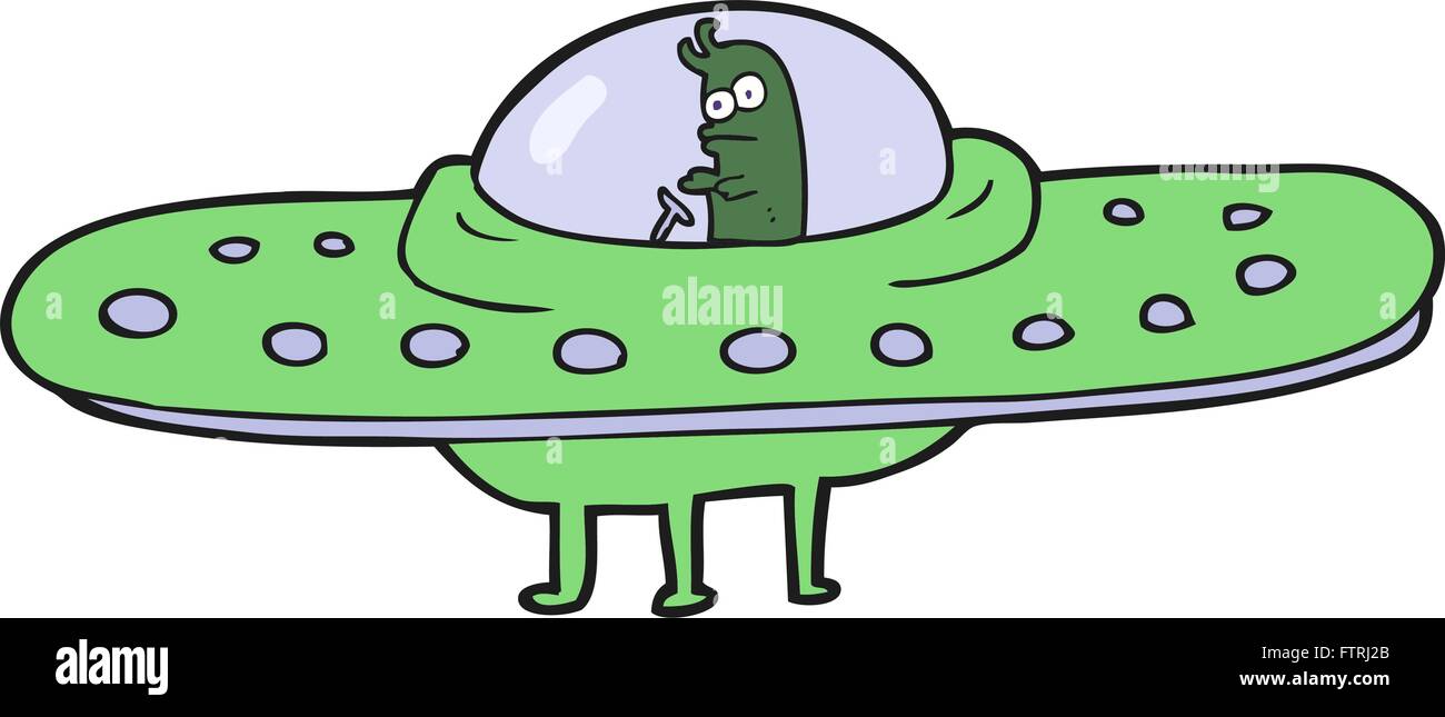 freehand drawn cartoon ufo Stock Vector Image & Art - Alamy