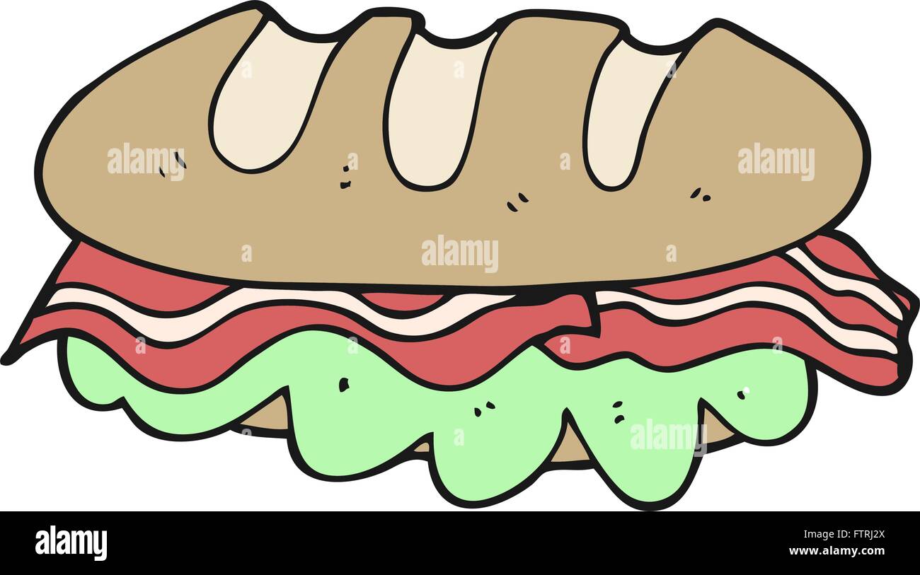 freehand drawn cartoon huge sandwich Stock Vector Image & Art - Alamy