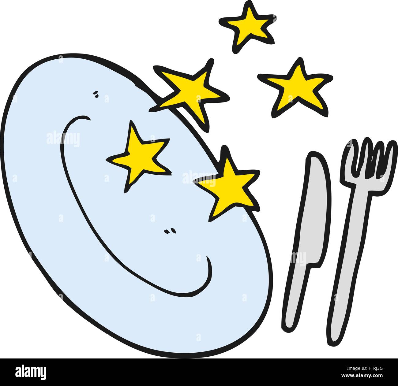 freehand drawn cartoon clean plate Stock Vector Image & Art - Alamy