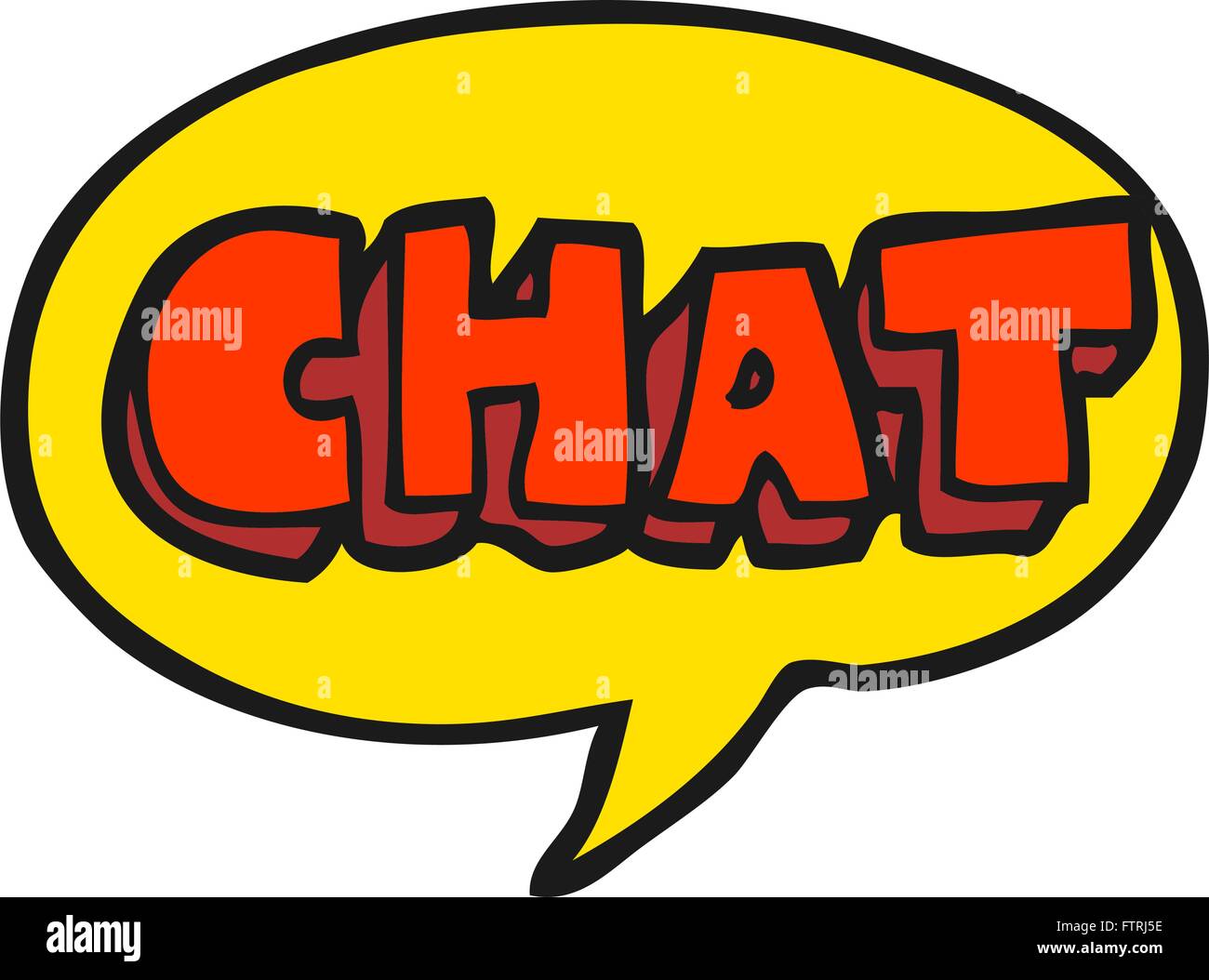 freehand drawn cartoon chat symbol Stock Vector Image & Art - Alamy